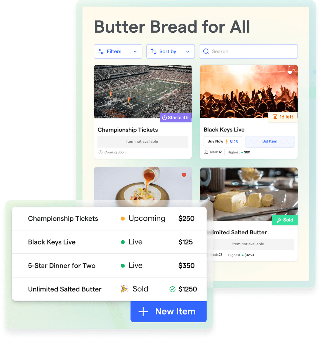 Free & User-Friendly Auction Management Software | Givebutter